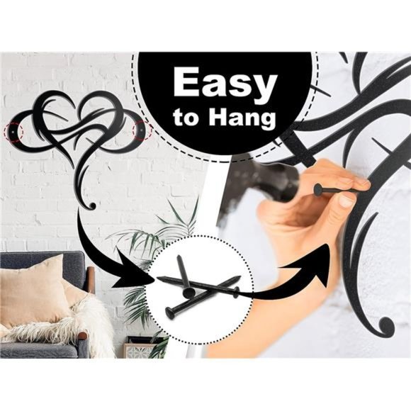 Wall Decor | Heart Metal Wall Decorunique Lovesign Plaque Steel Art ...